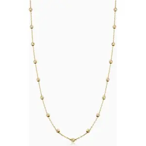 ORADINA 14k Gold Ball Station Necklace - Yellow Gold