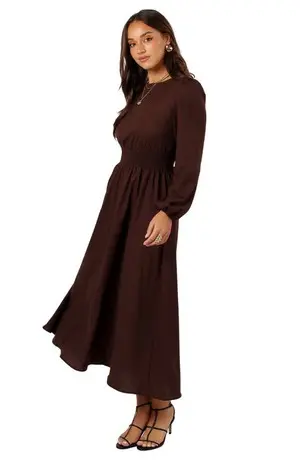 PETAL & PUP Roman Long Sleeve Maxi Dress