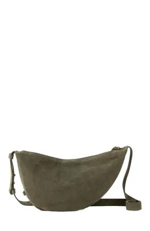 THE SAK Tess Large Crochet Sling Bag - Moss Suede