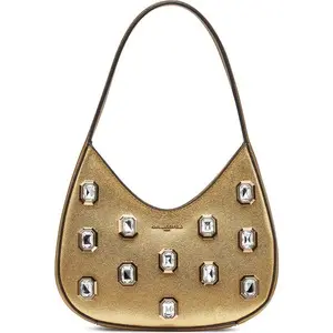Karl Lagerfeld Paris Shoulder Bag With Top Handle - Metallic Gold