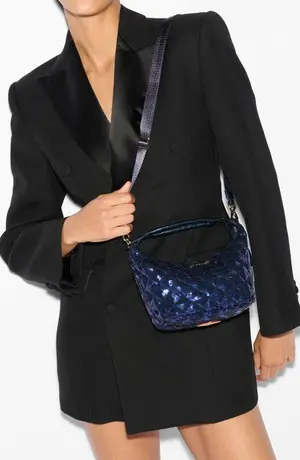 Mz Wallace Mini Metro Sequin Top Handle Bag