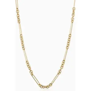 ORADINA 14k Gold Bold Venetian Chain Necklace - Yellow Gold