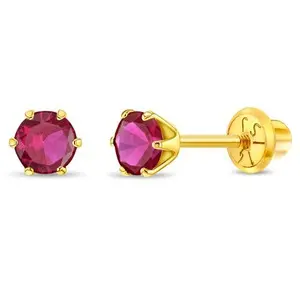 IN SEASON JEWELRY 14k Yellow Gold Stud Earrings - July