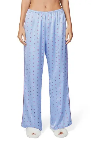 FLORENCE BY MILLS Bow Satin Pajama Pants - Windsurfer Ribbons