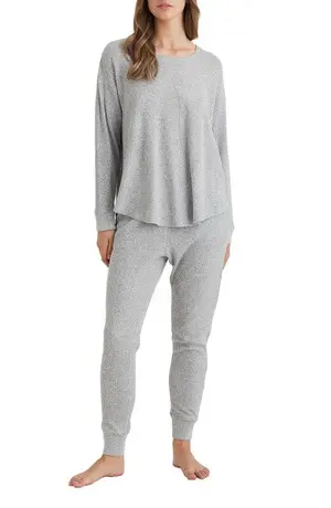 PAPINELLE Supersoft Waffle Knit Pajamas - Grey