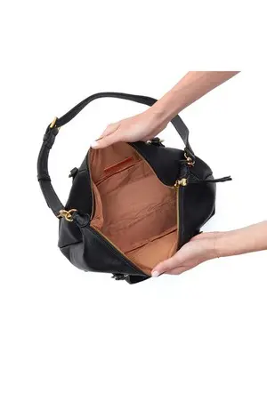 Hobo Harley Leather Satchel - Black