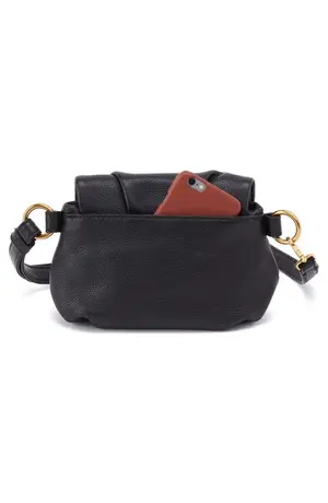 Hobo Harley Leather Crossbody Sling Bag - Black