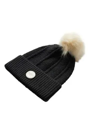 HEMLOCK HAT CO Willow Pom Baby Beanie - Black