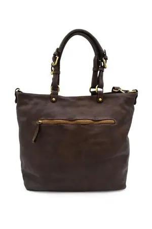 BOLSA NOVA Nora Patchwork Tote - Chocolate