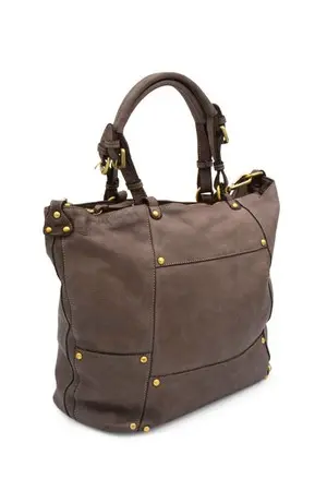 BOLSA NOVA Nora Patchwork Leather Tote - Mushroom