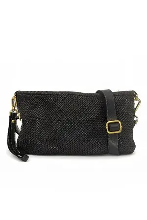 BOLSA NOVA Laura Woven Crossbody - Black