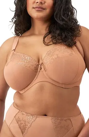 Elomi Zarla Full Figure Underwire Bra - Caf Au Lait