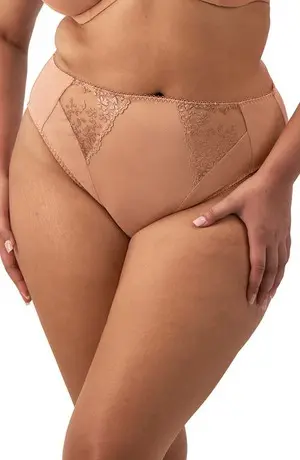 Elomi Zarla High Leg Briefs Caf Au Lait