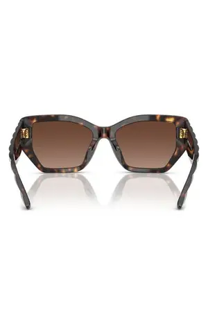 Tory Burch 53mm Irregular Polarized Sunglasses