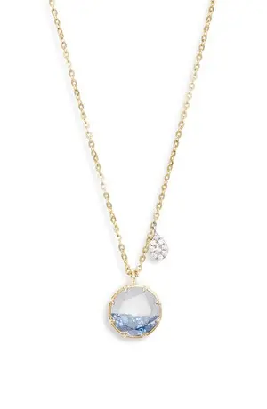 Meira T 14k Gold Sapphire And Diamond Pendant Necklace