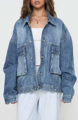 Princess Polly Kier Oversize Denim Jacket