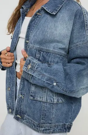 Princess Polly Kier Oversize Denim Jacket