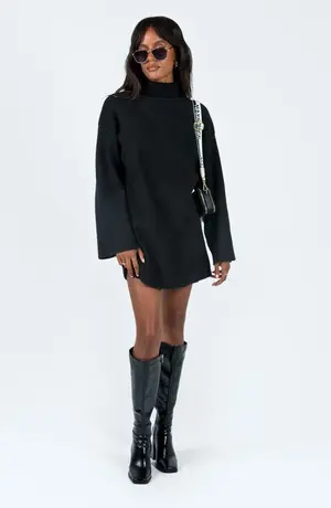 Princess Polly Sonelle Ribbed Turtleneck Long Sleeve Sweater Dress