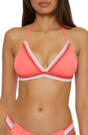 BECCA® By Rebecca Virtue Becca Delilah Triangle Bikini Top Coral Crush
