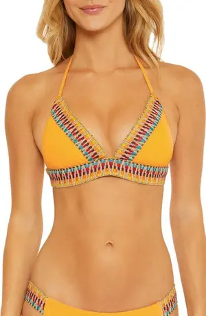 BECCA® By Rebecca Virtue Becca Delilah Triangle Bikini Top Sunflower