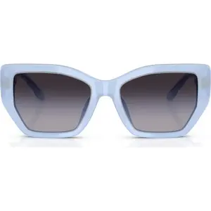 Tory Burch 53mm Irregular Sunglasses - Grey Flash