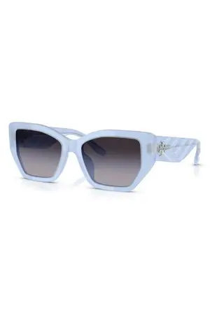Tory Burch 53mm Irregular Sunglasses - Grey Flash