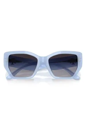 Tory Burch 53mm Irregular Sunglasses - Grey Flash