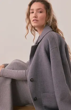 Marine Layer Colette Oversize Double Face Longline Coat