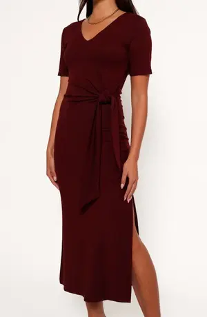 PETAL & PUP Asha Short Sleeve Midi Dress