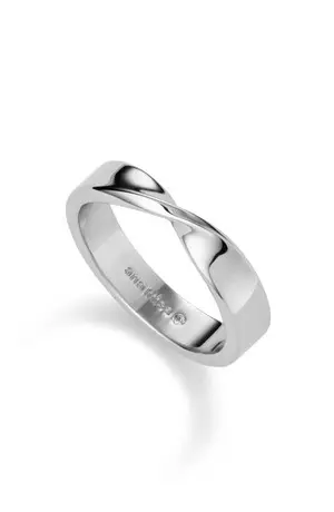 ANA LUISA Rhodium-plated Twist Band Ring - Silver