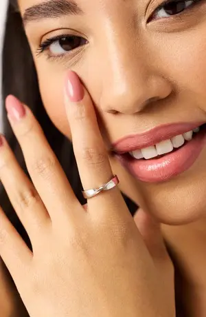 ANA LUISA Rhodium-plated Twist Band Ring - Silver