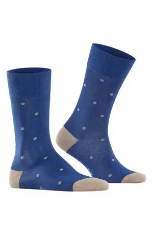 Falke Polka Dot Crew Socks - Royal Blue