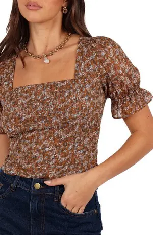 PETAL & PUP Lucie Crop Top - Camel