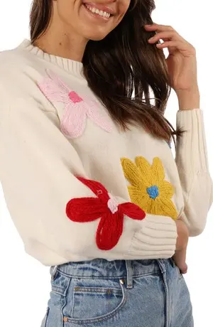 PETAL & PUP Raelynn Embroidered Sweater