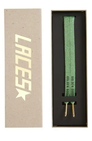 GOLDEN GOOSE Logo Shoelaces - Verde Acqua