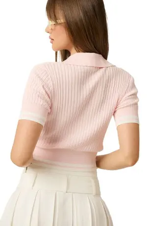 GOLDIE BYRD Knit Polo - Pink