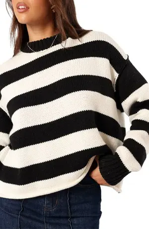 PETAL & PUP Gretchen Stripe Crewneck Sweater