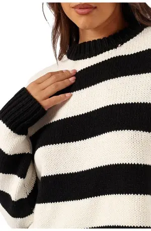 PETAL & PUP Gretchen Stripe Crewneck Sweater