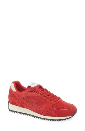 Rag & Bone Drift Runner Sneaker - Flame Red Suede