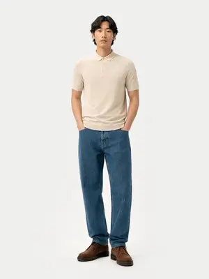 Gobi Cashmere Cashmere Silk Polo Shirt - Marshmallow