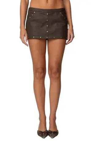 EDIKTED Stormi Faux Leather Mini Skort