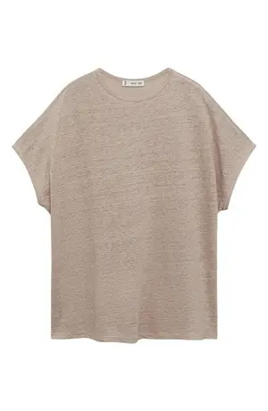 Mango Dolman Short-sleeve Linen Jersey Top