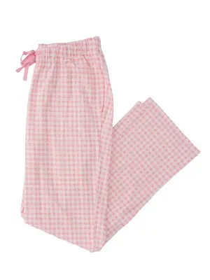 RUFFLEBUTTS Modal Blend Gender Inclusive Adult Pajama Pants Pink Gingham