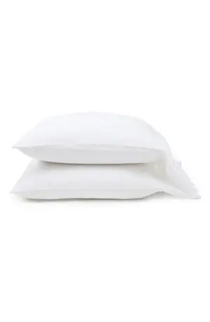 POM POM AT HOME Kelly Set Of 2 Linen Pillowcases - White