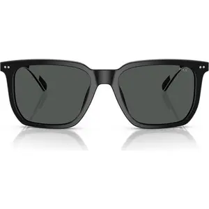 Polo Ralph Lauren RALPH By Ralph Lauren 55mm Rectangular Sunglasses Shiny Black