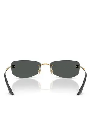Versace 60mm Rimless Rectangular Sunglasses