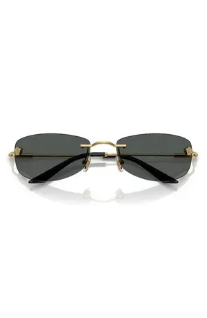 Versace 60mm Rimless Rectangular Sunglasses