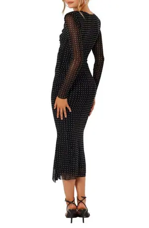 PETAL & PUP Salvatore Long Sleeve Midi Dress