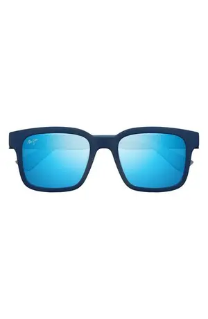 Maui Jim Opiopio Rectangle Sunglasses - Matte Dark Blue