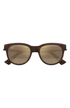 Maui Jim Maoli Round Sunglasses - Matte Dark Havana